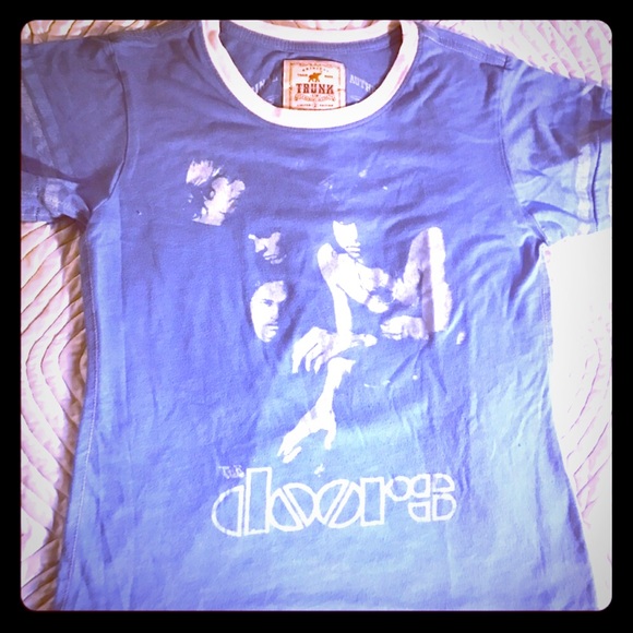 Trunk Ltd | Tops | Trunk The Doors Vintage Ringer Tee Blue White | Poshmark